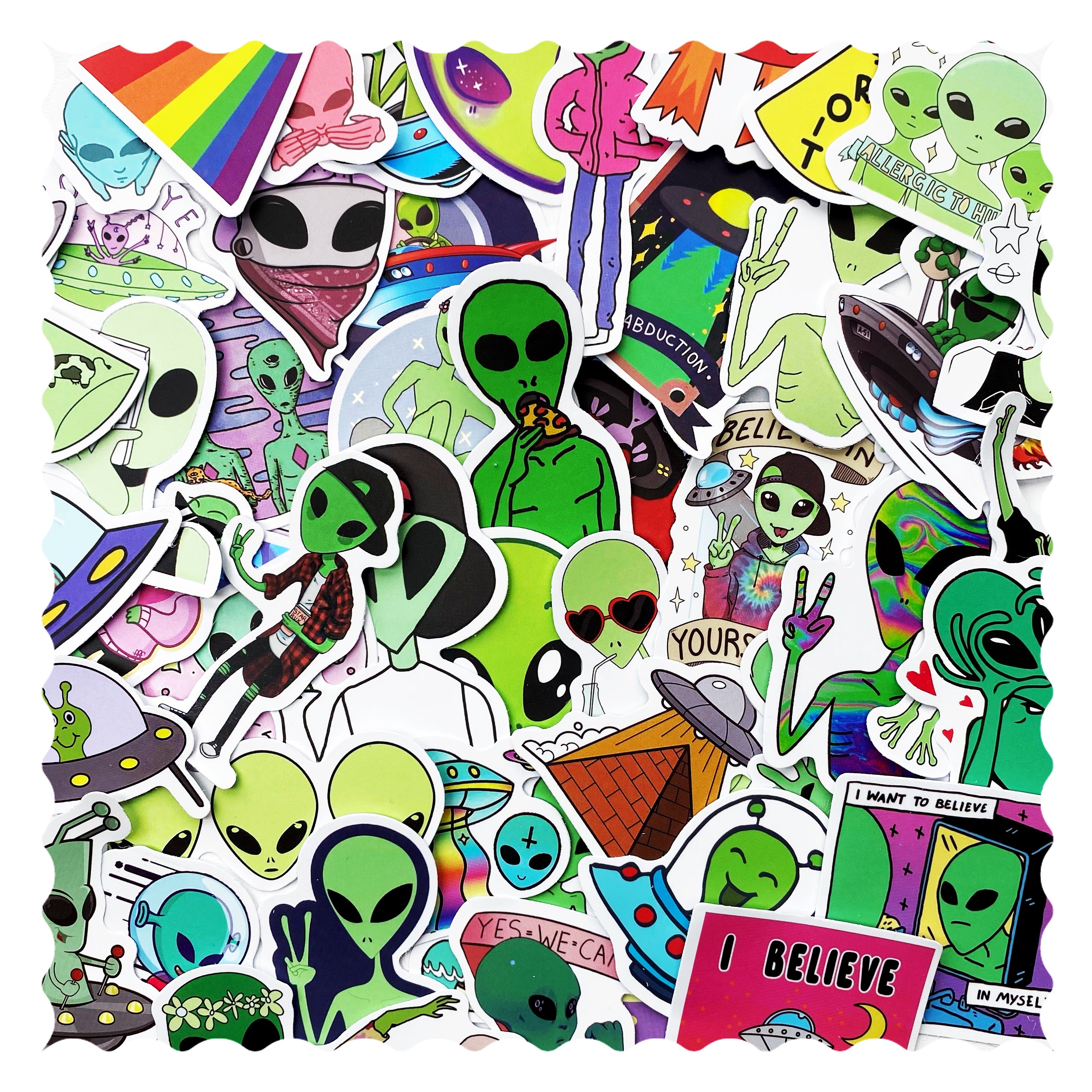 ALIEN UFO! (STICKER PACKS 50PCS) – Chappy Slimes